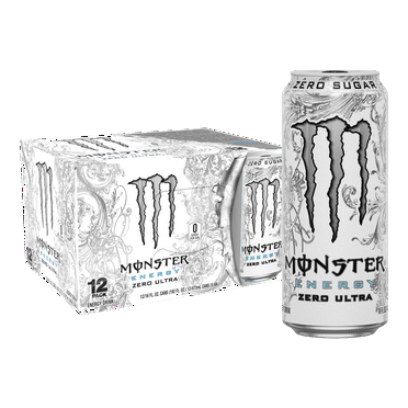 Monster Zero Ultra, Sugar Free Energy Drink, Original Case of 12 Cans ...