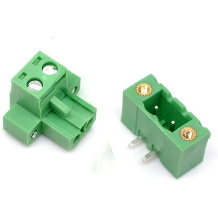 20 Set 5.08mm Pitch Right Angle 2 Pin PCB Pluggable Terminal Blocks ...