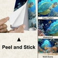 Peel and Stick Wallpaper Sea Turtle Swimming Colorful Coral Reef ...