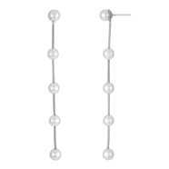 Time and Tru Silvertone Pull-Through Loop Hoop Earrings - Walmart.com