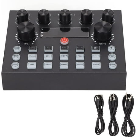 USB Live Sound Card, Dual Channel Sound Mixer, Reverb Adjustment and ...