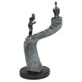 8" x 14" Black Polystone People Sculpture with Stairs, by DecMode ...