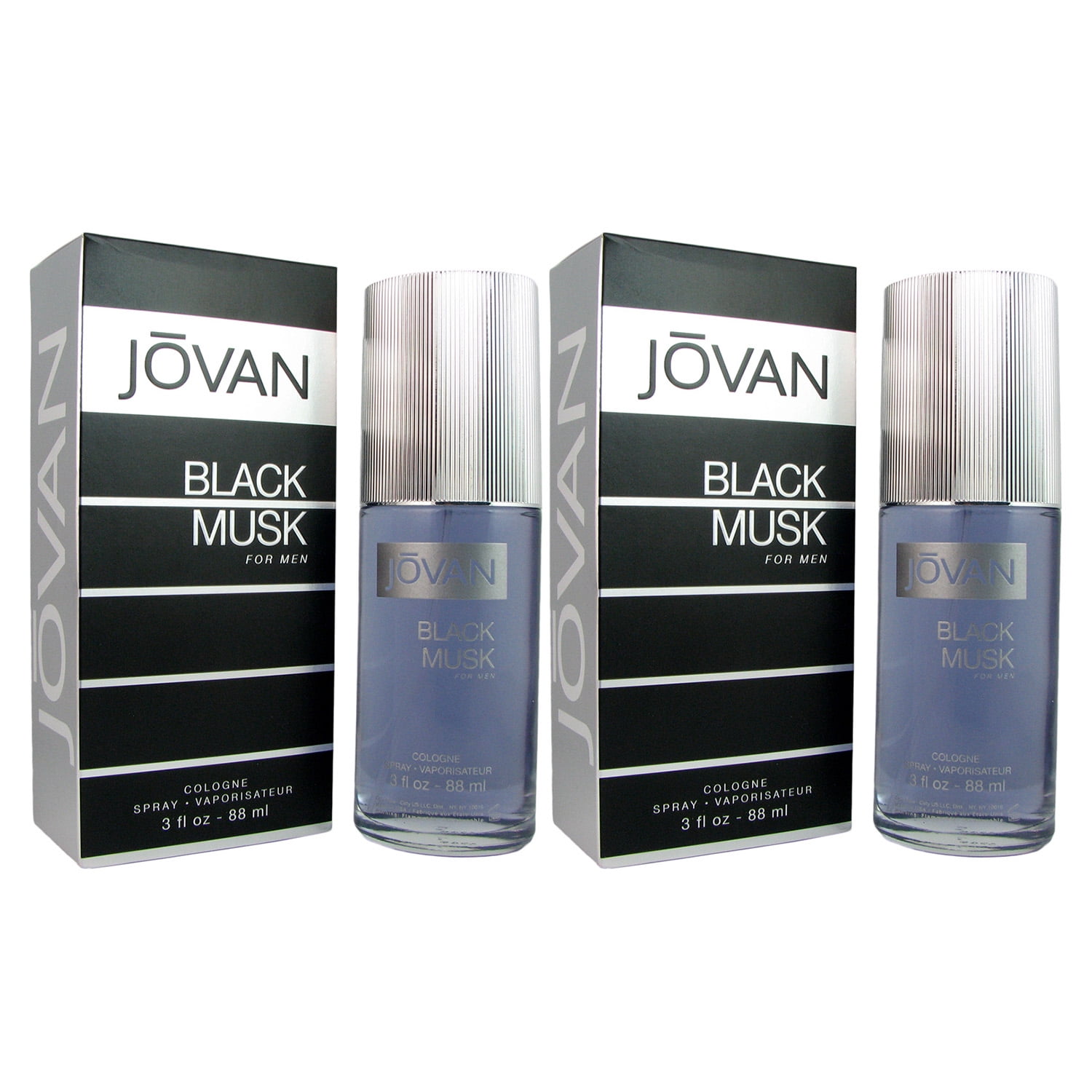 Jovan Black Musk For Men By Coty Col. Sp. 3 oz ea TWO - Walmart.com