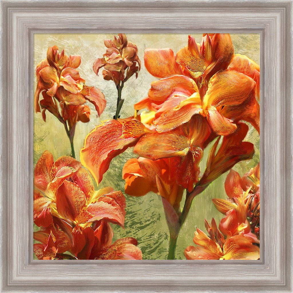 Great Art Now Orange Orchid Bloom by Anthony Christou, Framed Wall Art ...