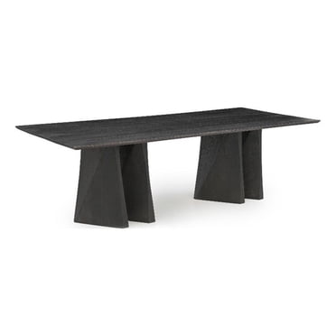 Taran Designs Warren 75" Solid Wood Pedestal Dining Table in Brown ...