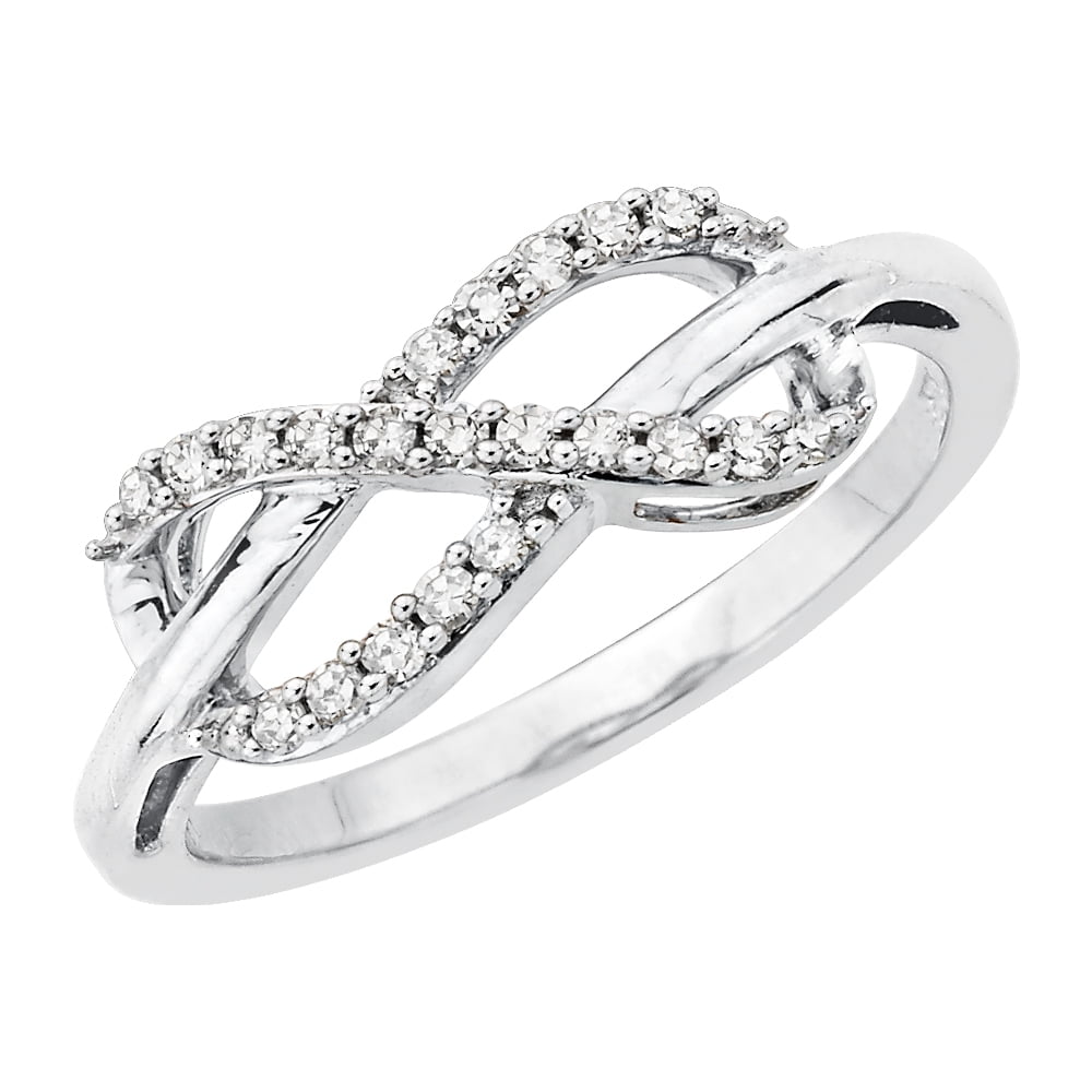 KATARINA Infinity Diamond Ring in Sterling Silver (1/5 cttw) - Walmart.com