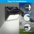 Solar Motion Sensor Light, IP65 Waterproof, for Outdoor, Garden, Deck, Garage - 4 Pack - Walmart.com