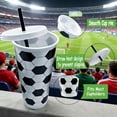 20 Pcs Soccer Cups with Lids and Straws, 24 oz Iced coffee Soccer Cups ...
