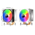 12CM CPU FAN Computer Cooling Fan Easy Installs 4 Heatpipes Quiet ...