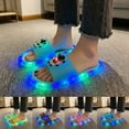 LRen Light Up Slippers For Women,Sensor Glow Sandals Cute Cartoon Eyes ...