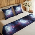 Bed Runner for King Size Bed, Moon Explosion 3 Pcs Bedding Runner Set ...