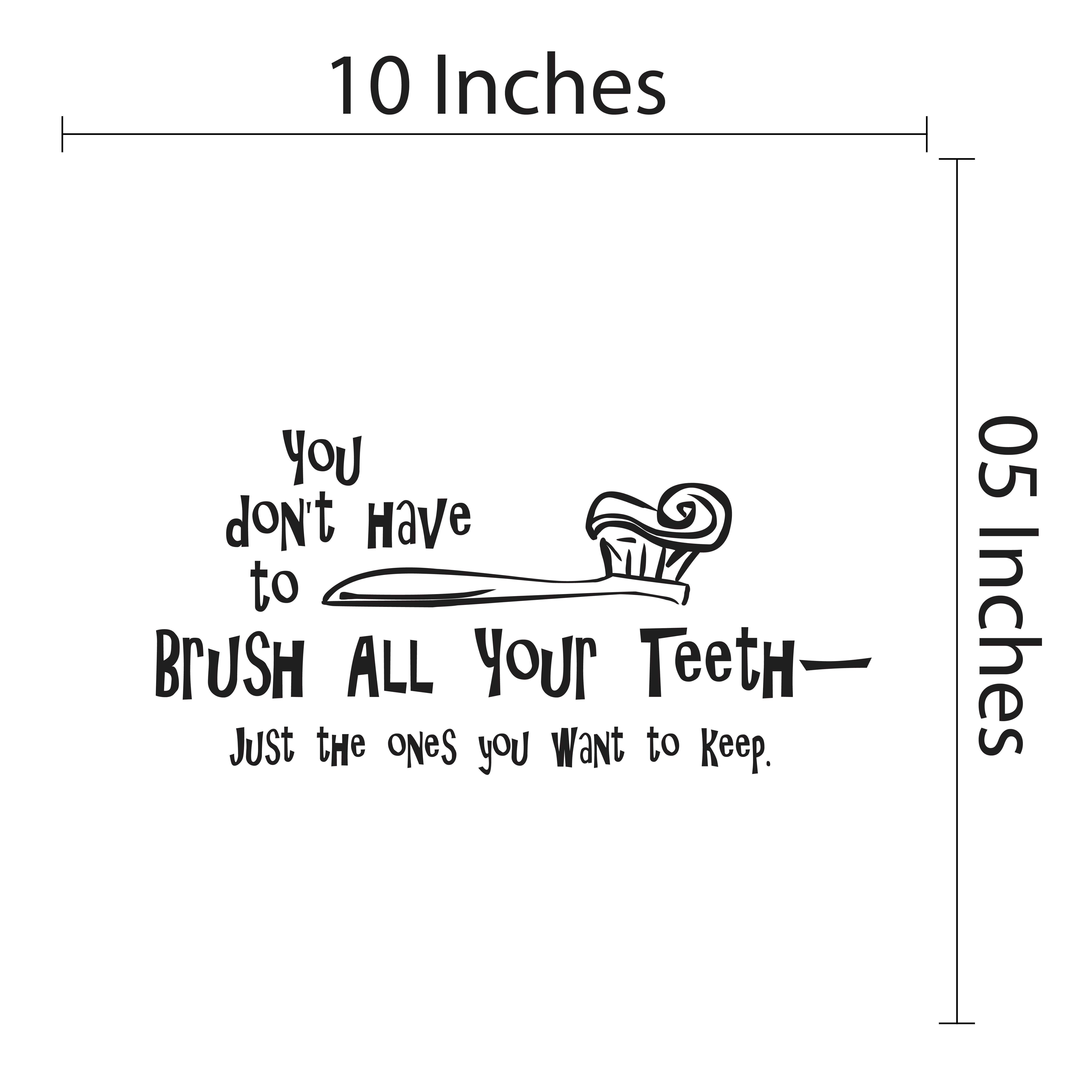 Toothbrush Quotes BATHROOM RULES WASH BRUSH FLOSS WALL ART/DECAL
