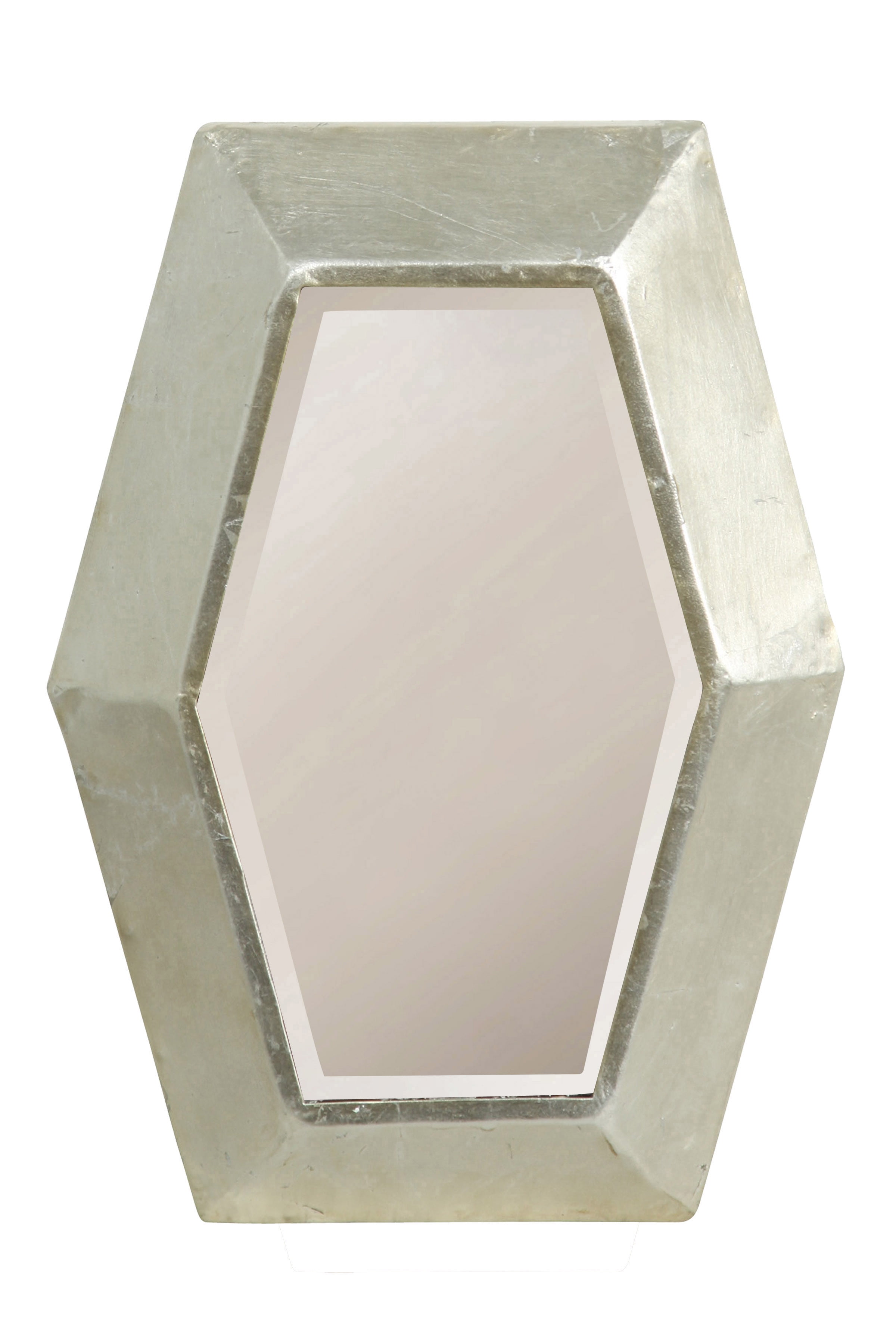 GwG Outlet Home Polygon Shaped Silver Leaf Finished Mirror - Walmart.com