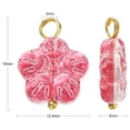 1Box 30Pcs 5 Colors Handmade Lampwork Charms Plum Blossom Flower Charms ...