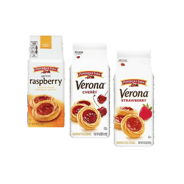 Pepperidge Farm Verona Cherry, Strawberry & Raspberry Thumbprint ...