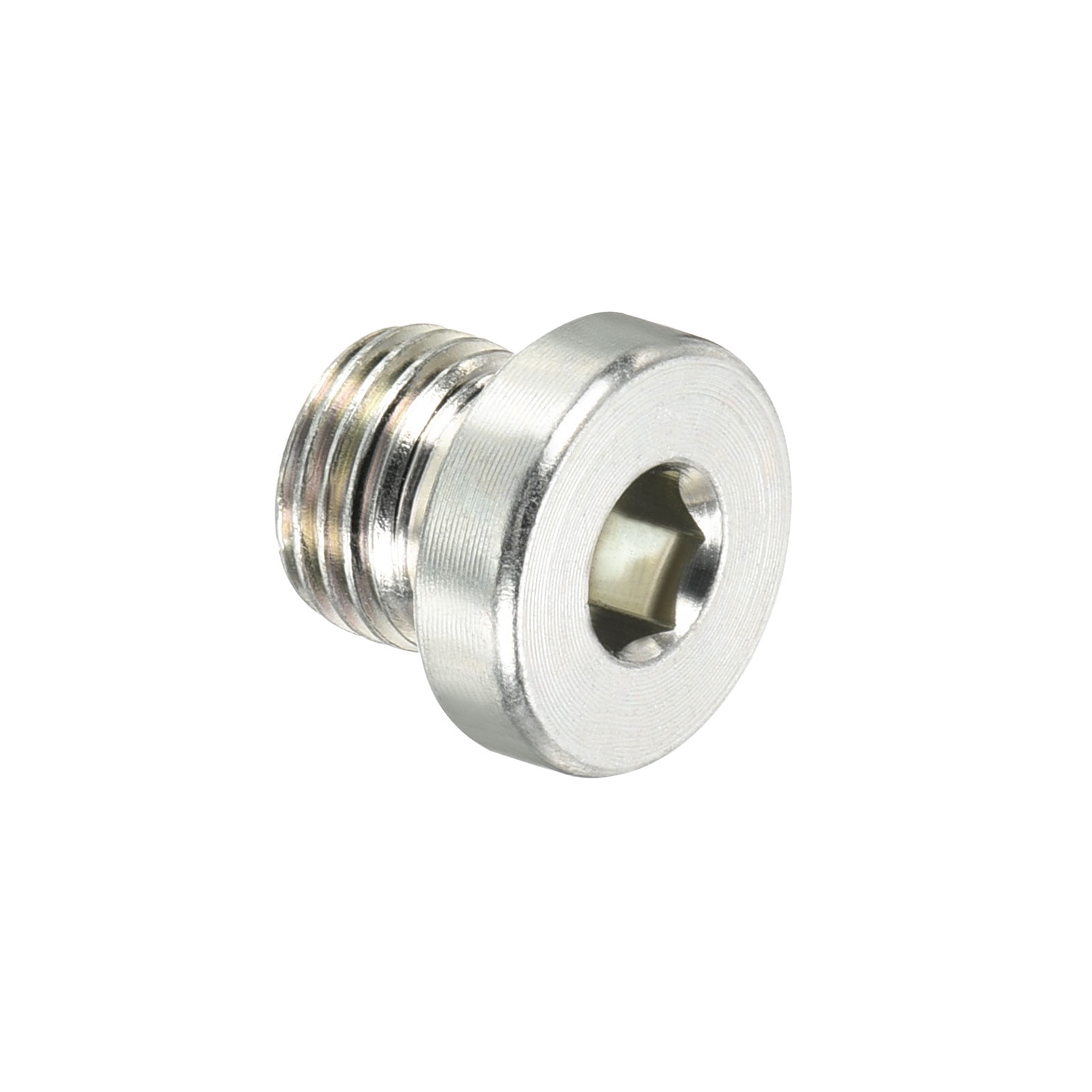 Uxcell M10*1 Internal Hex Head Pipe Fitting Plug, Male Thread 45# Steel ...