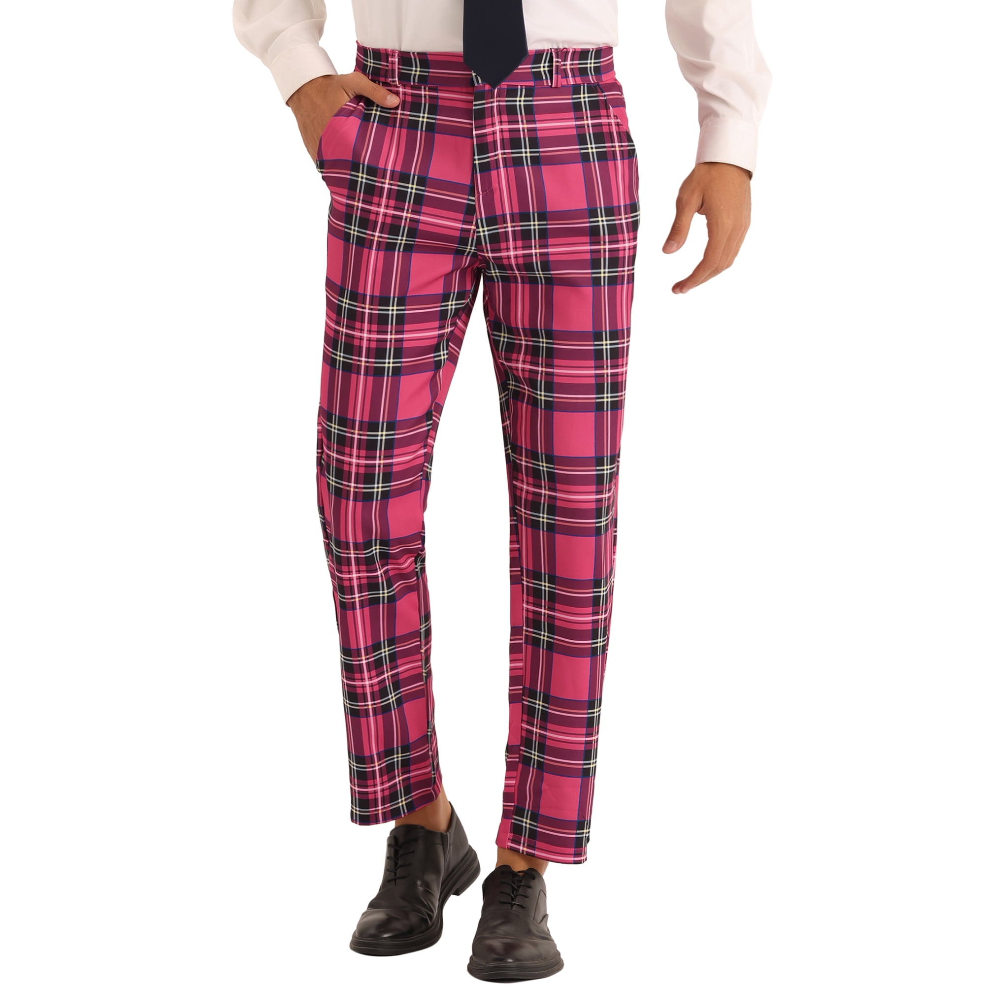 Click here for Inspire Chic Outfit Plaid Dress Pants For Mens Sli... prices
