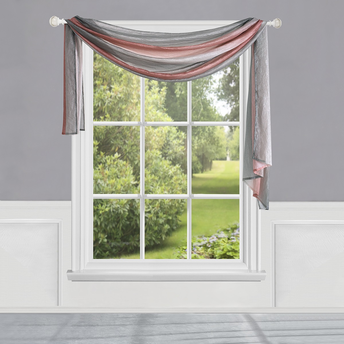 Simple Elegance by Ben&Jonah Ombre Window Curtain Scarf 50" x 144 ...