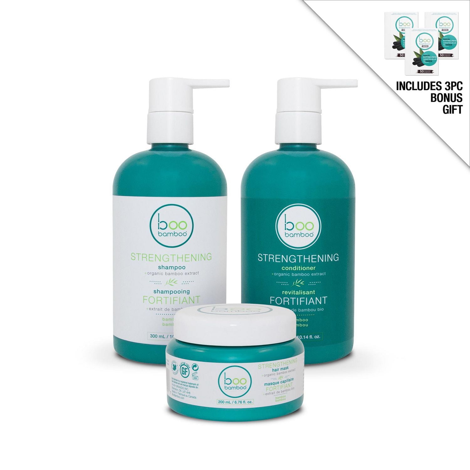 Click here for Boo Bamboo All Natural 3pc Strengthening Hair Set... prices