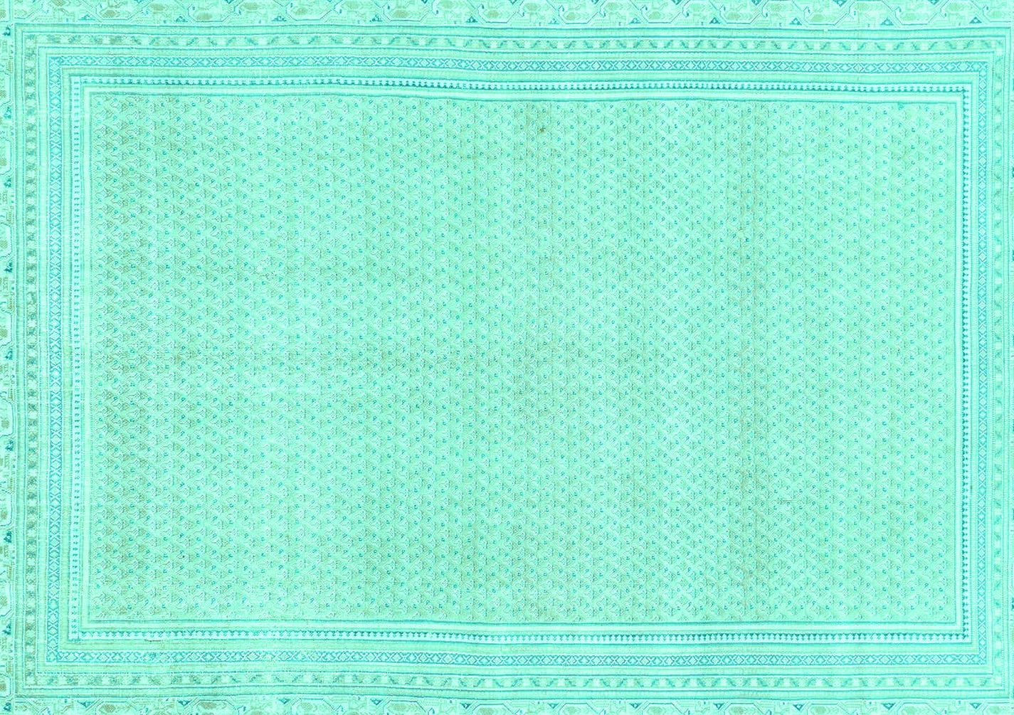 Ahgly Company Machine Washable Indoor Rectangle Abstract Turquoise Blue ...