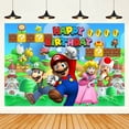Super Mario Bros Backdrop,Mario Birthday Party Banner Background for ...