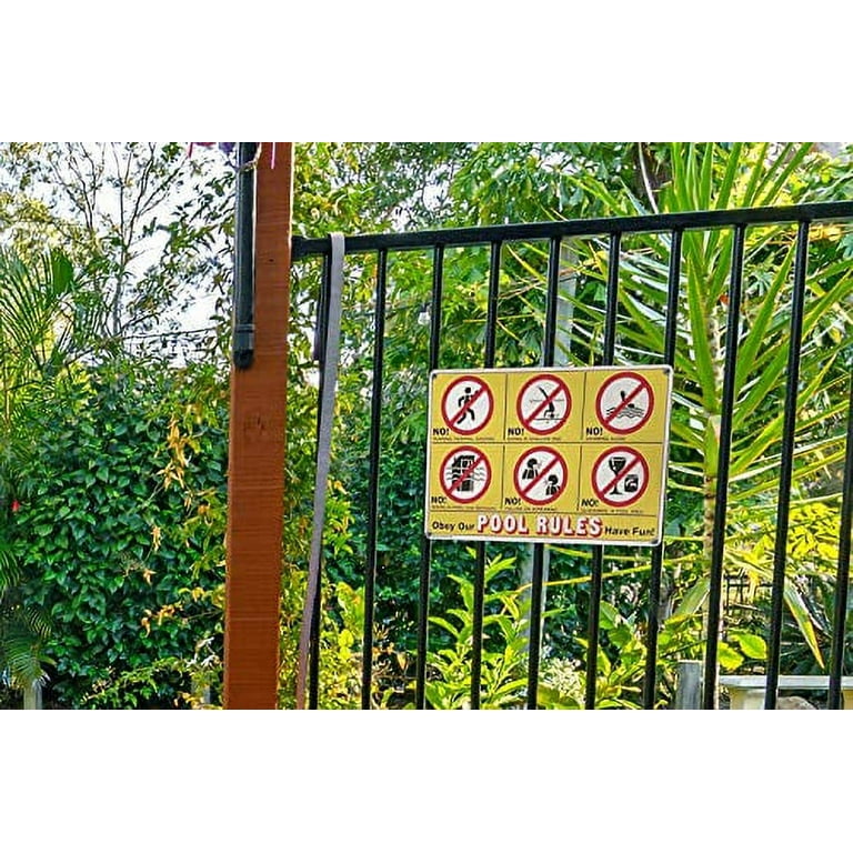 Floating Grad Sign For Pool Poolmaster Pool Rules Sign - 18x24 Inch All ...