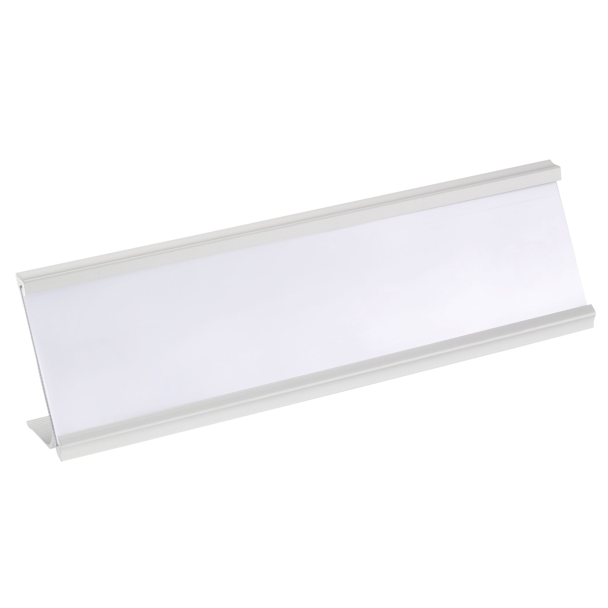 2x7.8inch Aluminum Name Plate Holder, with White Blank Engraved Name ...