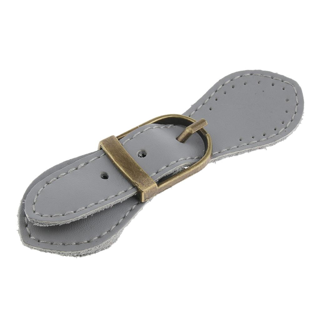 Sew on Leather Tab Buckles Closure Purse Fastener Gray - Walmart.com