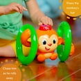 Bright Starts Roll & Glow Monkey Baby Toy with Lights and Melodies ...