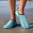 CIENVNSTG Unisex Wide Width Rainbow Striped Gradient Barefoot Aqua ...