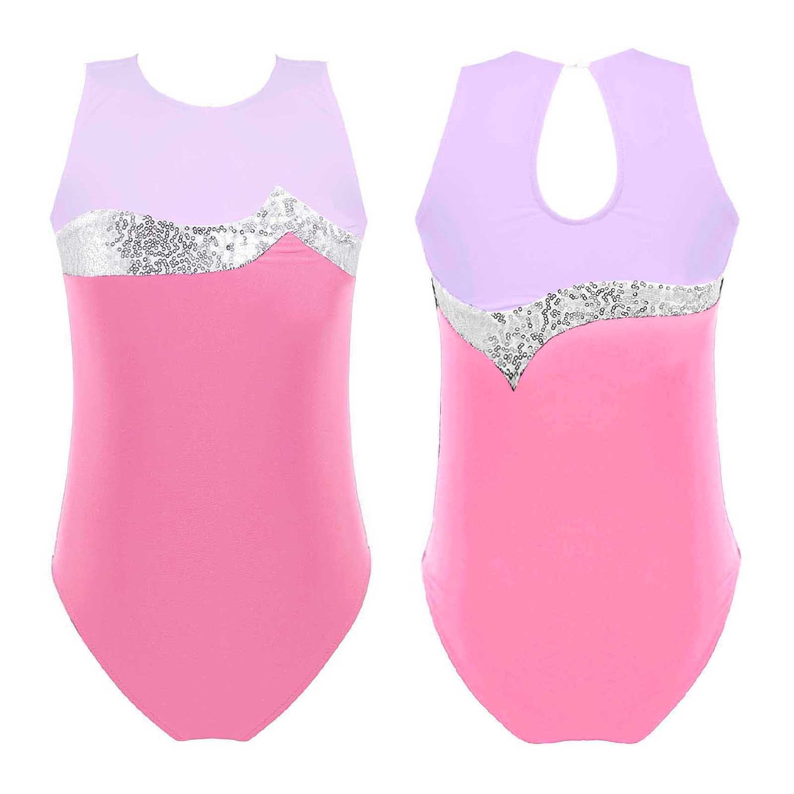 iiniim Kids Girls Shiny Sequins Gymnastics Leotards Ballet Dance ...