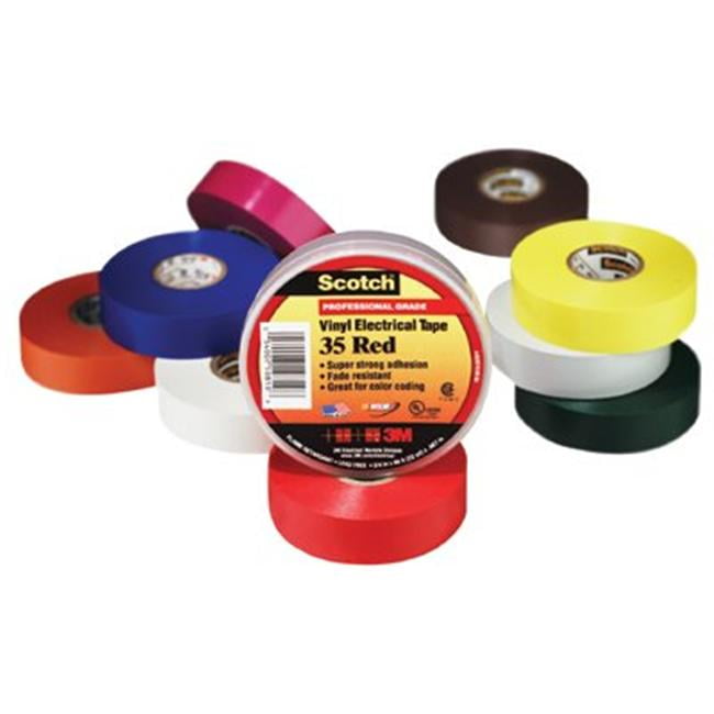 Electrical 35 3-4X66 Red Vinyl Color Coding Tape - Walmart.com