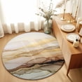 Area Rug 48in, Abstract Marble Ombre Texture Floor Carpet Living Room ...
