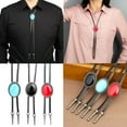 Bolo Tie for Women Men Western Bolo Tie Vintage Oval Shape Stone ...