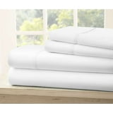 Becky Cameron Plain Microfiber Sheet Set, King, White - Walmart.com