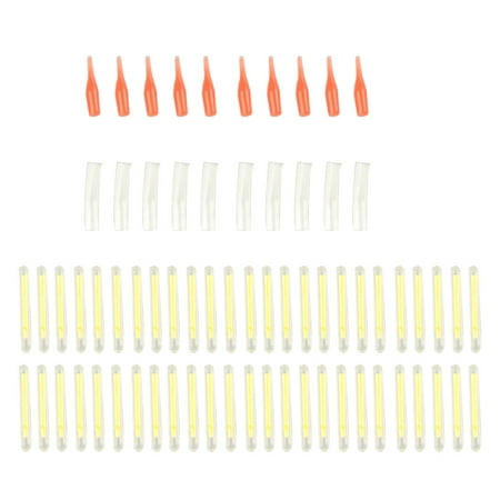 Langgg 50 Pieces Fishing Floaters Long Vertical Light Up Mini Glow ...