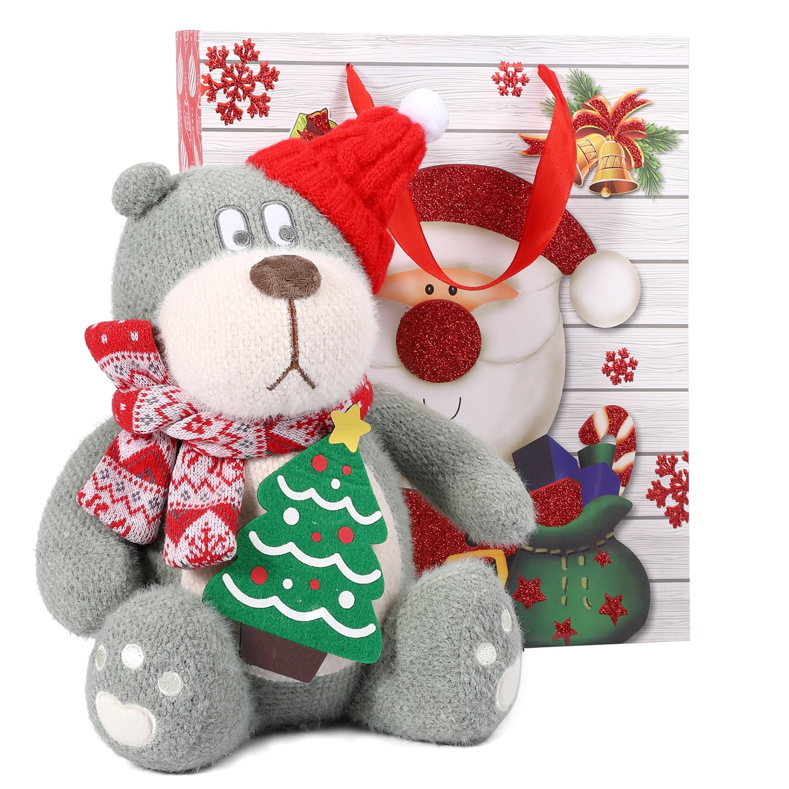 Simzone Green Christmas Bear Stuffed Animals 12" Bear Plush Toys ...
