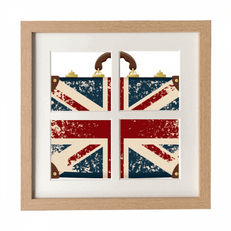 Union Jack Retro Suitcase Britain UK Flag Culture Frame Wall Tabletop ...