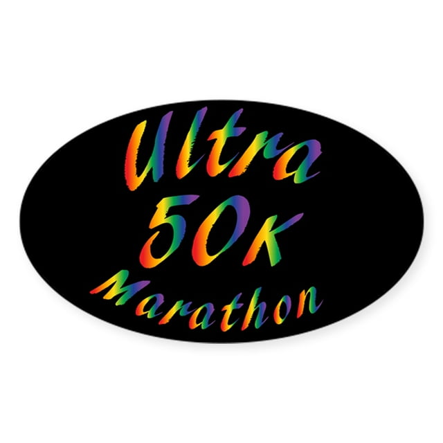 CafePress - 50 K Ultra Marathon Sticker - Sticker (Oval) - Walmart.com