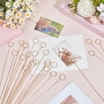 40Pcs Ring Shaped Steel Wire Name Card Clip Holder Table Memo Holder ...