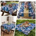 Boho Abstract Flower Pattern Table Cloth 52x70in, Waterproof Rectangle ...