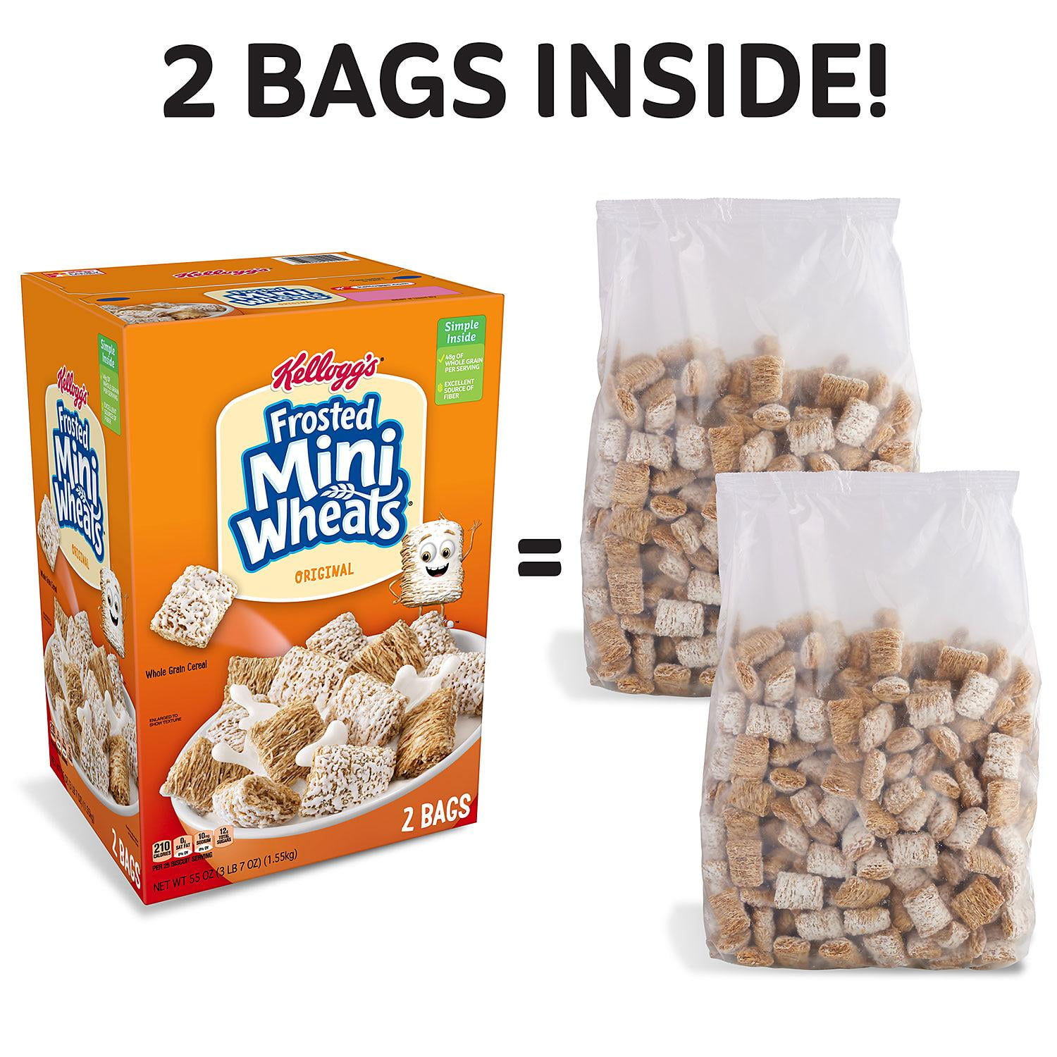 Kellogg's Frosted Mini Wheats (55 oz.) - Walmart.com - Walmart.com