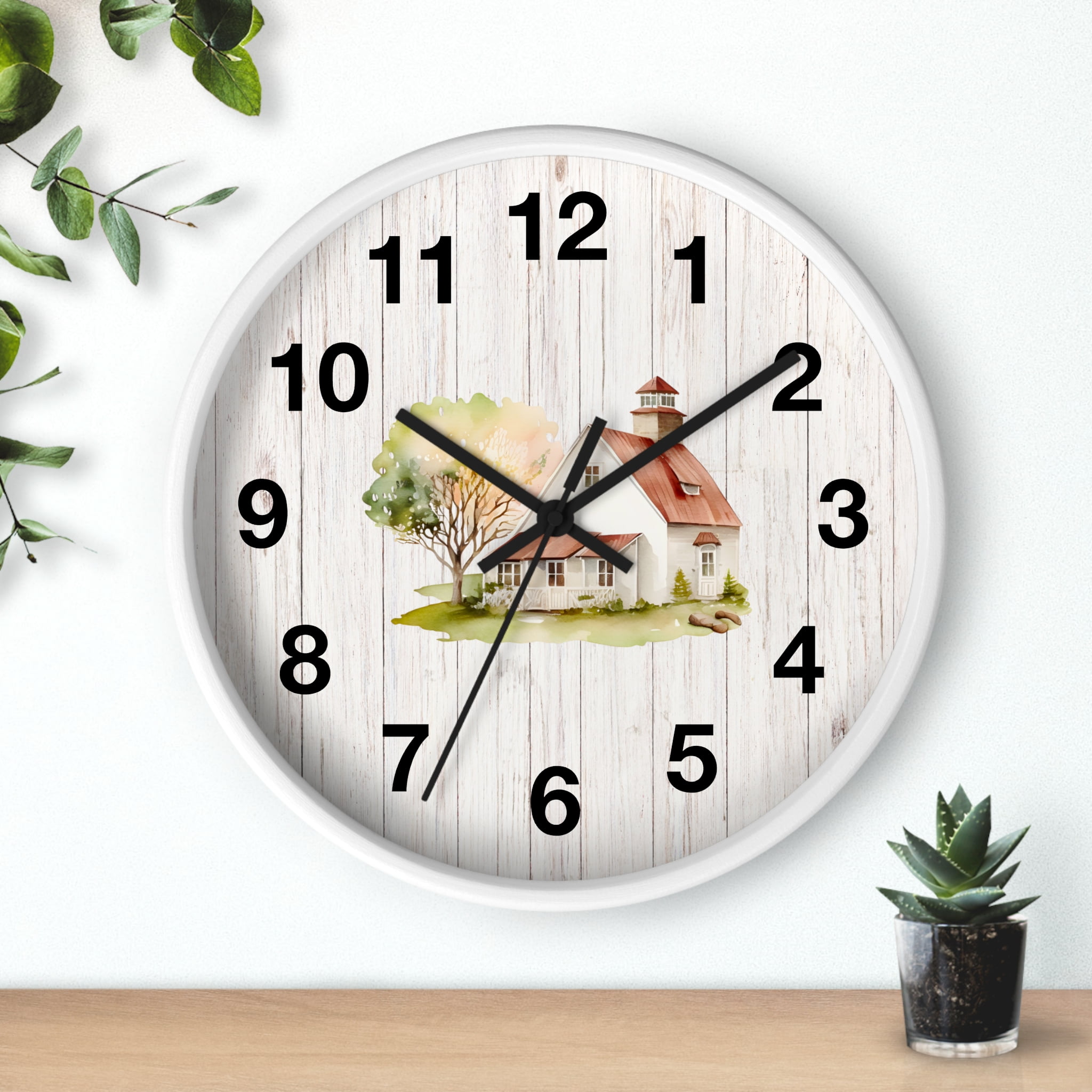 Farmhouse Wall Clock 10-inch Cottagecore Charm Home Decor Aesthetic ...
