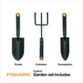Fiskars 3 Piece Garden Tool Set with Trowel, Transplanter and Hand ...