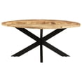 "vidaXL Round Dining Table, 68.9""x29.5"", Durable Rough Mango Wood ...