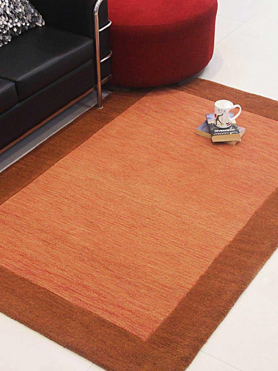 Solid Red Brown Modern Carpet Hand Tufted Wool 4x6 Area Rug Walmart