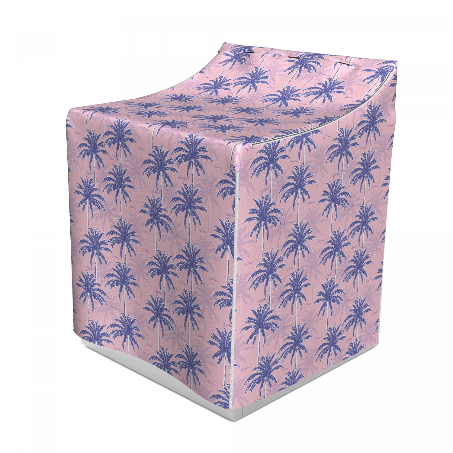 Exotic Washer Cover, Rhythmic Abstract Palm Leaves and Aloha in Pastel ...