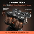 GROOMIE BaldiePro Cordless Electric Shaver, Rotary Head Grooming Kit ...