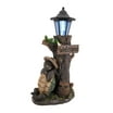 Zeckos Watchful Wolf Sculptural Solar Lantern Statue for Garden ...
