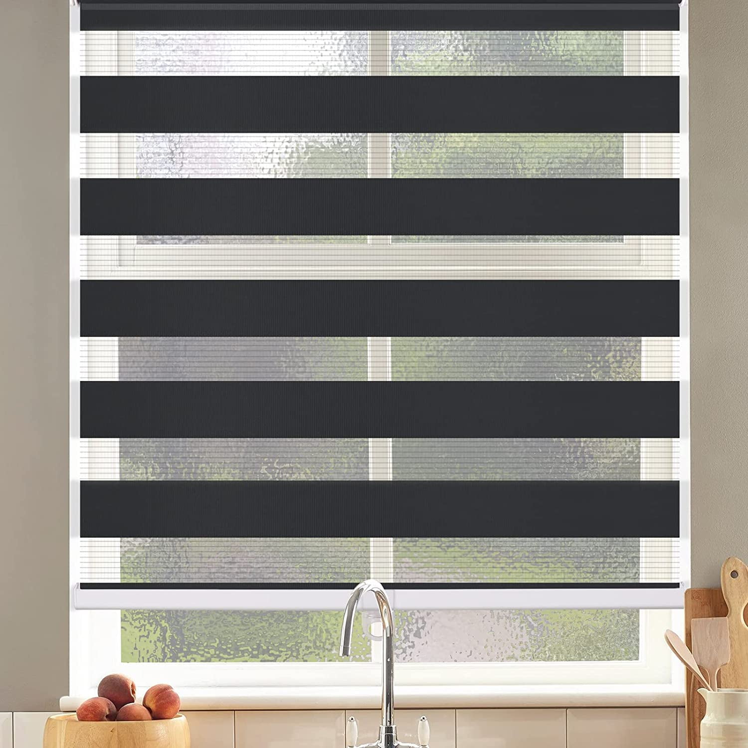 LUCKUP Cordless Zebra Blinds Roller shades for window Day and Night ...